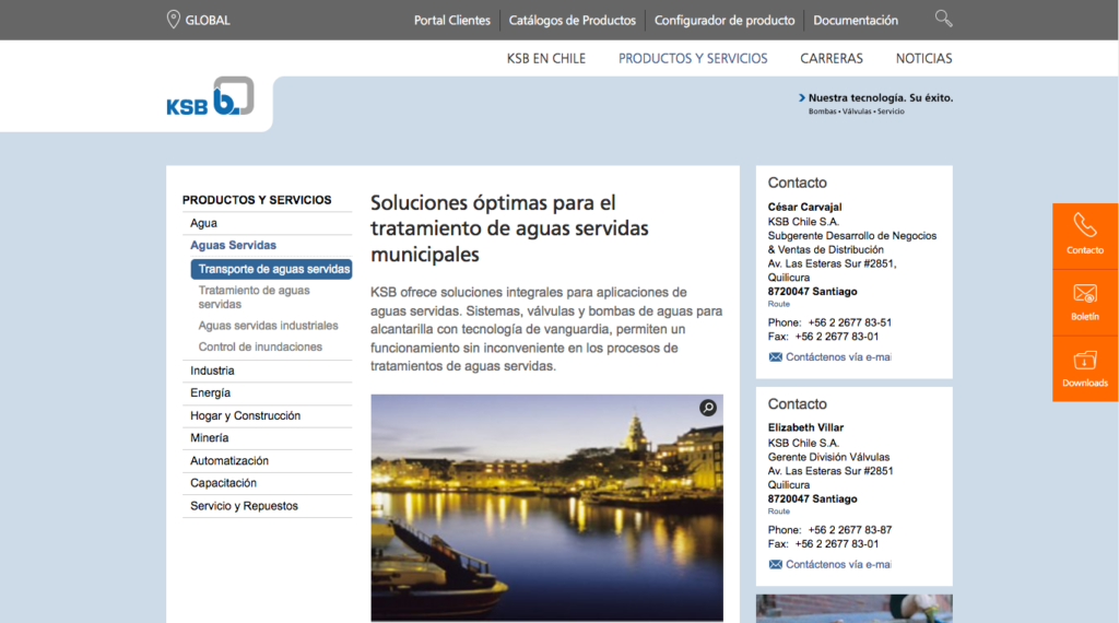 Valvulas industriales en Chile